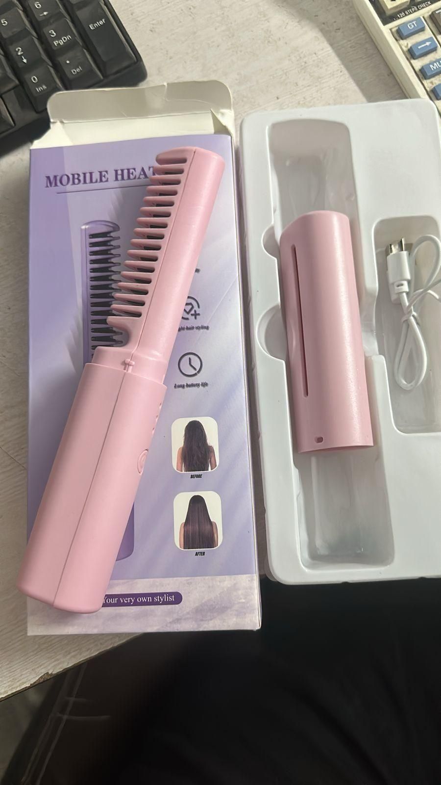 Meneflix Portable Mini Hair Straightener Cordless Rechargeable Mini Ad ...